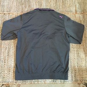 Puma | Jackets & Coats | Euc Gray With Purple Trim Puma Track Jacket ...